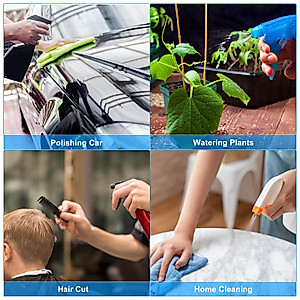 PATIKIL 750ml/24oz Plastic Spray Bottles, 4pcs Adjustable Nozzle Leak Proof Empty Water Mist Stream Sprayer for Cleaning Solutions Plants Hair, White