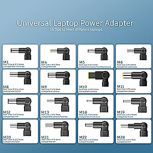 90w Universal Laptop Charger ETL Ac AdapterCompatible with Dell Hp Lenovo IBM Toshiba Acer Asus Samsung Sony Fujitsu Gateway Notebook Ultrabook Chromebook with 3 USB Ports 16 Tips