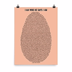 Fingerprint 70 Bible Verses on Identity by Project Made New, Jesus Painting, Thumbprint, Christian Art, lds art, Bible Art, Scripture Art Print Gods Thumbprint Fingerprint (White, 20x30)