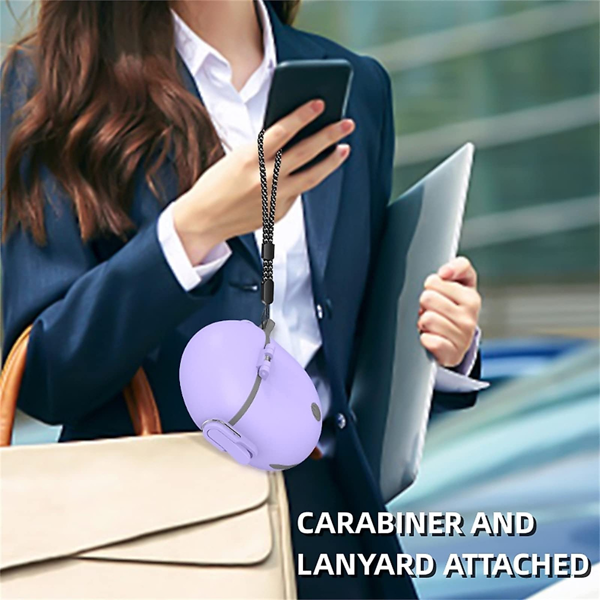 CASEVERSE Case for Google Pixel Buds Pro with Snap Switch Security Clip, with Cleaning Pen Protective Purple Pixel Buds Pro Case with Carabiner & Lanyard