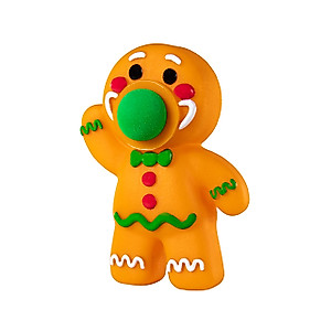 Hog Wild Christmas Gingerbread Ball Popper Toy - Holiday Stocking Stuffer Includes 4 Soft Foam Balls - Squeeze to Pop Air Powered Balls Up to 20 Feet - Indoor/Outdoor Play - Gift for Kids, Girls, Boys