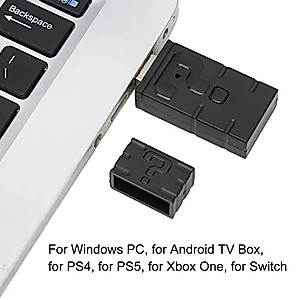 Zyyini Wireless Controller Adapter for Windows PC, for Android TV Box, for PS4, for PS5, for One,Wireless Handle Bluetooth Receiver Converter