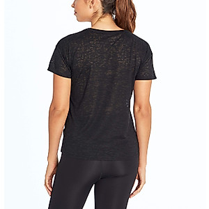 Jessica Simpson Sportswear Clarke Short Sleeve V-Neck Casual Tshirt, Meteorite, X-Large