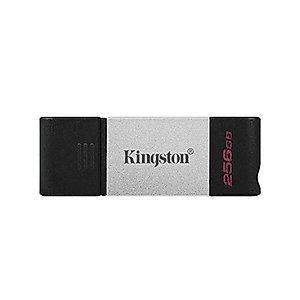 Kingston DataTraveler 80 256GB USB Type-C Flash Drive (DT80/256GB), Metal