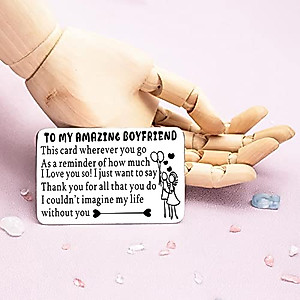 Iweca Valentine's Day for Men Women Adults Stockings Stuffer Teen Girls Boys Teenage Stockings Stuffer Husband Wallet Card Gift from Wife Christmas Gift for Men Women