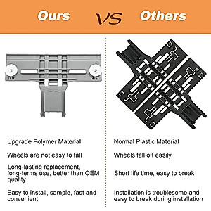 PETCHOR W10350375 Dishwasher Top Rack Adjuster Parts for Whirlpool Kenmore Kitchenaid Dishwasher, 8PCS W10195840 & W10195839 & W10508950 Dishwasher Top Rack Adjuster Kit