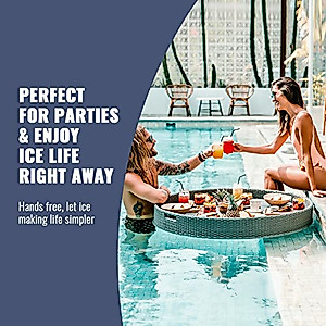 WANAI Ice Makers Countertop Portable Ice Machine 26.5lbs/24H 9 Ice Cubes in 6-8 Mins Electric Ice Making Machine with Ice Scoop and Basket L&S Bullet Sizes for Home Party Office Bar Camping RV