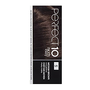 Clairol Nice'n Easy Perfect 10 Permanent Hair Dye, 5 Medium Brown Hair Color, Pack of 1