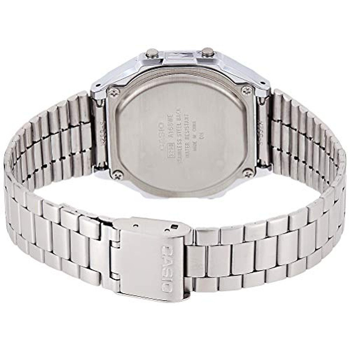 Casio A168WEM-7 Men's Youth Collection Mirror Dial Alarm Chronograph Illuminator Digital Watch