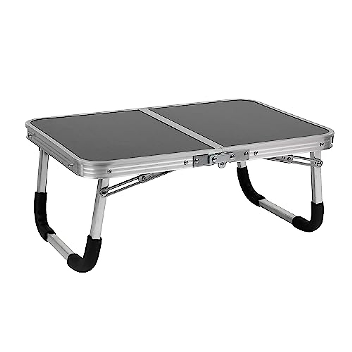 Mind Reader Woodland Collection, Portable Laptop Desk/Breakfast Table, Collapsible, Portable, Folding Table and Legs, 23.5" L x 16" W x 10" H, Black