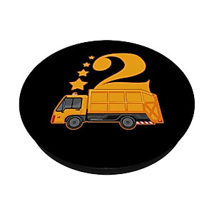 Rubbish Truck Boys Rubbish Man Years Children's Birthday PopSockets Adhesive PopGrip