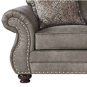 Roundhill Furniture Leinster Love Seats, Gray
