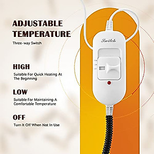 Chicken Heating Pad Chicken Coop Heater 110V Power 20W Electric Heating Mat Heated Bed Adjustable Heated Pad Blankets Warming Bed Mats with Chew Resistant Cord for Chicken Pet Supplies