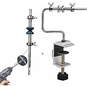 THKFISH Fishing Line Spooler Fishing Line Winder Spooler Fishing Accessories Adjustable Stable Portable Fishing Line Spooler with Clamp A-Long Style+C-Line Remover