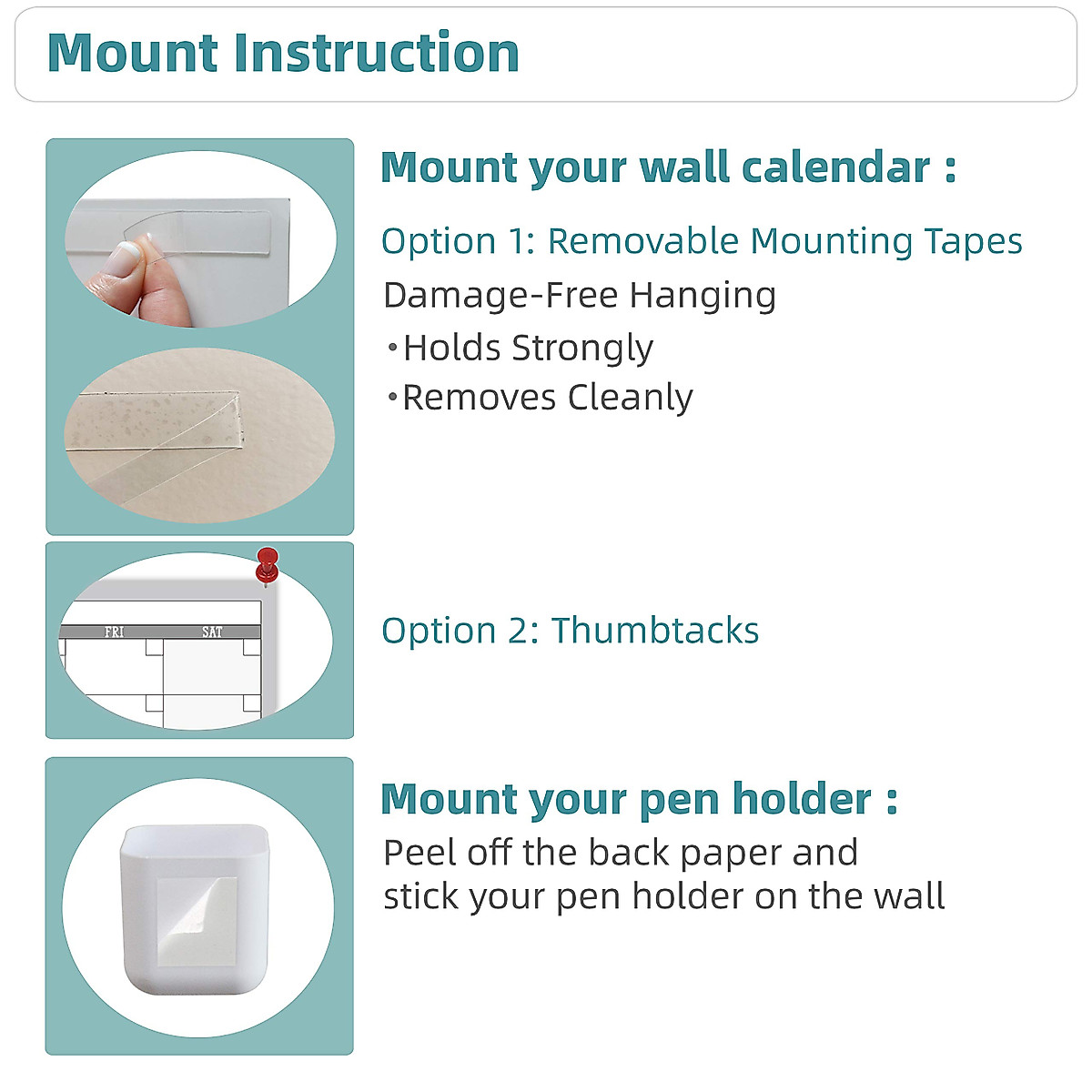 Large Dry Erase Wall Calendar - 60“ x 38" Undated Blank Yearly Planner - Giant Whiteboard 12 Month Poster - Premium Laminated Calendar for Classroom, Office, Project & Family Schedule