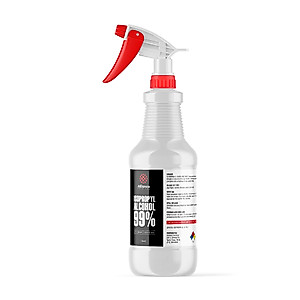 Isopropyl Alcohol 99% - 1 Quart Spray Bottle - High-Purity Concentrated Rubbing Alcohol for Effective Cleaning - Quick-Drying, Domestically Sourced IPA