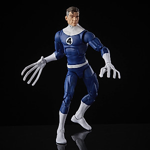 Marvel Hasbro Legends Series Retro Fantastic Four Mr. Fantastic 6-inch Action Figure Toy, Includes 4 Accessories