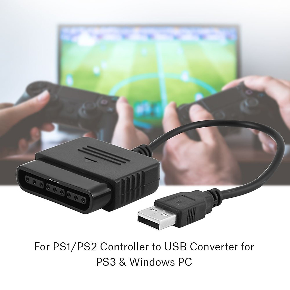 Socobeta USB Adapter Converter Compatible with Playstation1/2 Controller PS1 PS2 to PS3 PC