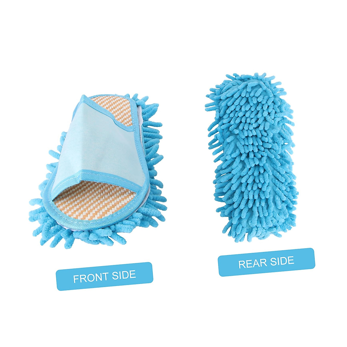 HEALLILY 1 Pair Slippers Floor Cleaner Mop Shoe Covers for Indoors Floor Mops Slipper Boots for Women Mop Socks for Floor Cleaning Universal Straw Mat Dust Collector Miss Rattan Mat Straw