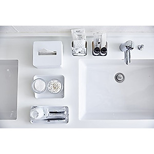 YAMAZAKI home Tower Amenity Tray L White, Flat