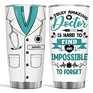 wowcugi Personalized Doctor Gifts For Men Doctor Tumbler 20oz 30oz Stainless Steel Insulated Coffee Travel Mug Cup Appreciation Gift For Birthday Graduation Men Women Doctors Day Gifts
