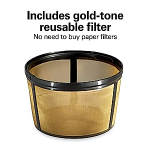 Hamilton Beach 49915 FlexBrew Trio 2-Way Coffee Maker, Compatible with K-Cup Pods or Grounds, Single Serve & Full 12c Pot, Black with Stainless Steel Accents, Fast Brewing