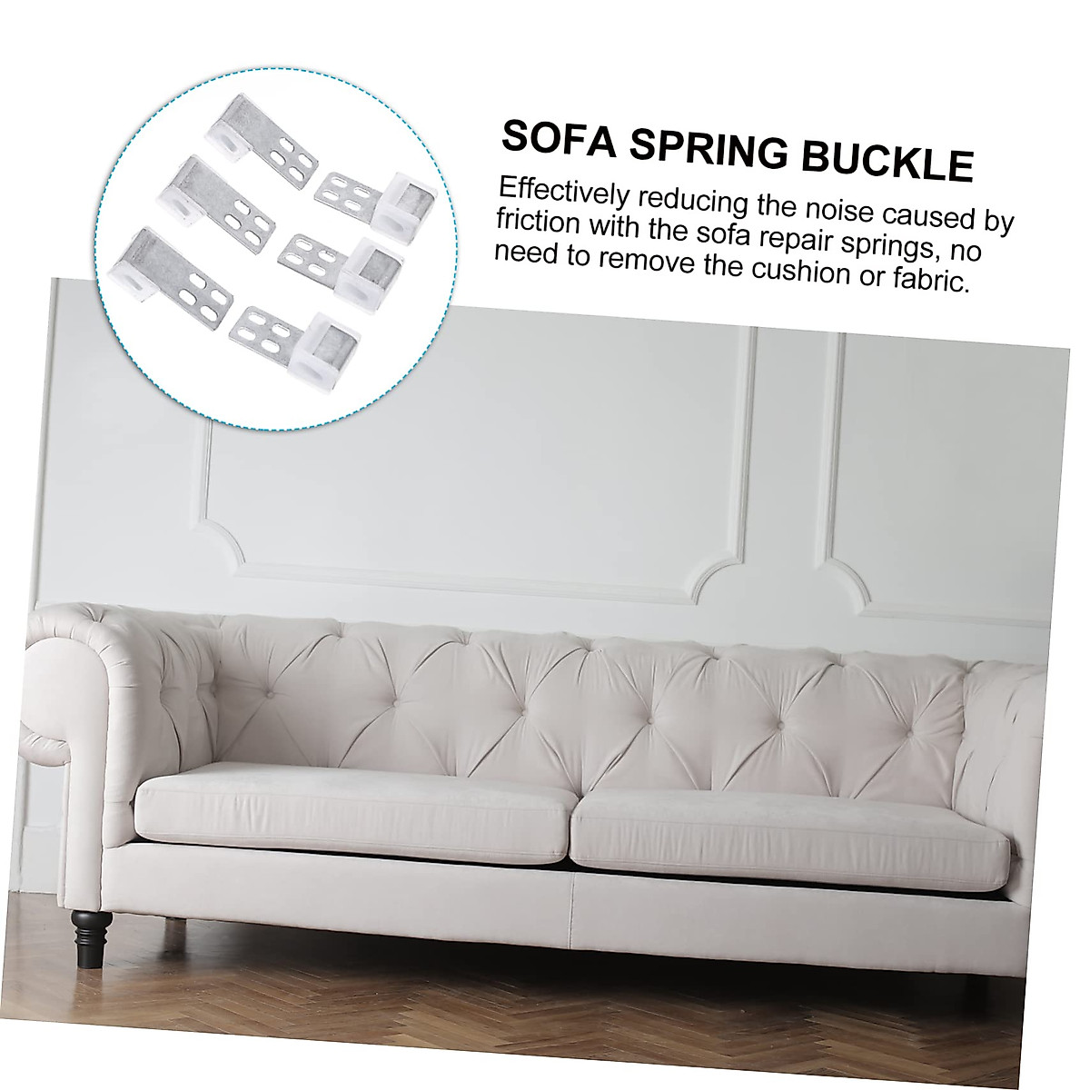 CHILDWEET 20pcs Sofa Spring Clipped Button Cushion Support for Sagging Couch Furniture Repair Kit Sofa Couch Thomasville Furniture Wire Repair Kit Couch Support Plastic Electric Wire Iron