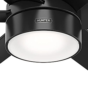 Hunter Fan Company 59628 Solaria Ceiling Fan, 72", Matte Black