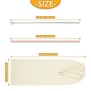 Sihuuu Straws Silicone Straws Drinking Straws Reusable Straws Thickened 5 Set with Brush