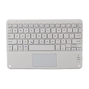 ASHATA Bluetooth Touchpad Keyboard,Portable Wireless Keyboard with Touchpad,9in Scissors Feet Design Ultra Slim Bluetooth Keyboard for Android/iOS/Windows