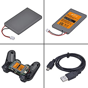 Pickle Power PS3 Controller Battery Replacement, 2 Pack LIP1359 Battery for Sony Playstation 3 PS3 Dualshock 3 CECHZC2E CECHZC2U Controller with USB Cable+Tools
