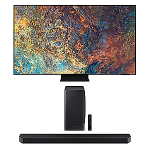 SAMSUNG QN85QN90AA 85" Neo QLED QN90 Series 4K Smart TV Titan Black with a HW-Q900A 7.1.2 Channel Dolby Soundbar with Subwoofer (2021)(USED)
