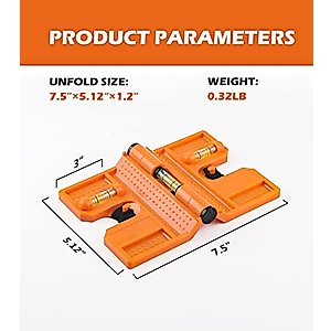 RONGPRO Magnetic Post Level, Folding Magnetic Post Level with Elastic Loop for Hands-free Work