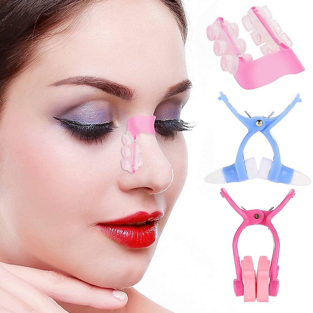 3pcs Nose Shaper for Women, Nose Lifter Clips for Wide Noses, Nose Shaper Massager Clip + Straightening Beauty Clip + Nose Up Clip Correction Set New