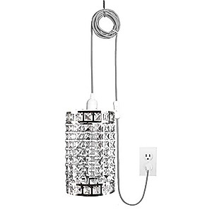 Tadpoles Faux-Crystal & Chrome Cylinder Shade, Chandelier Style