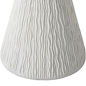 COSIEST Outdoor Side Table, Mushroom Shaped MgO Accent Table, Lightweight Patio End Table with Rotund Base, Round Top Plant Stand for Garden and Deck, White