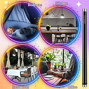 Qualirey 2 Pack Bug Zapper Replacement Bulbs, 13 Inch T8 10w Bug Zapper Bulb Black Bug Lights Mosquitos Bulb for 20w Electronic Bug Zapper Lamp Indoor Outdoor Home Office Kitchen Camping