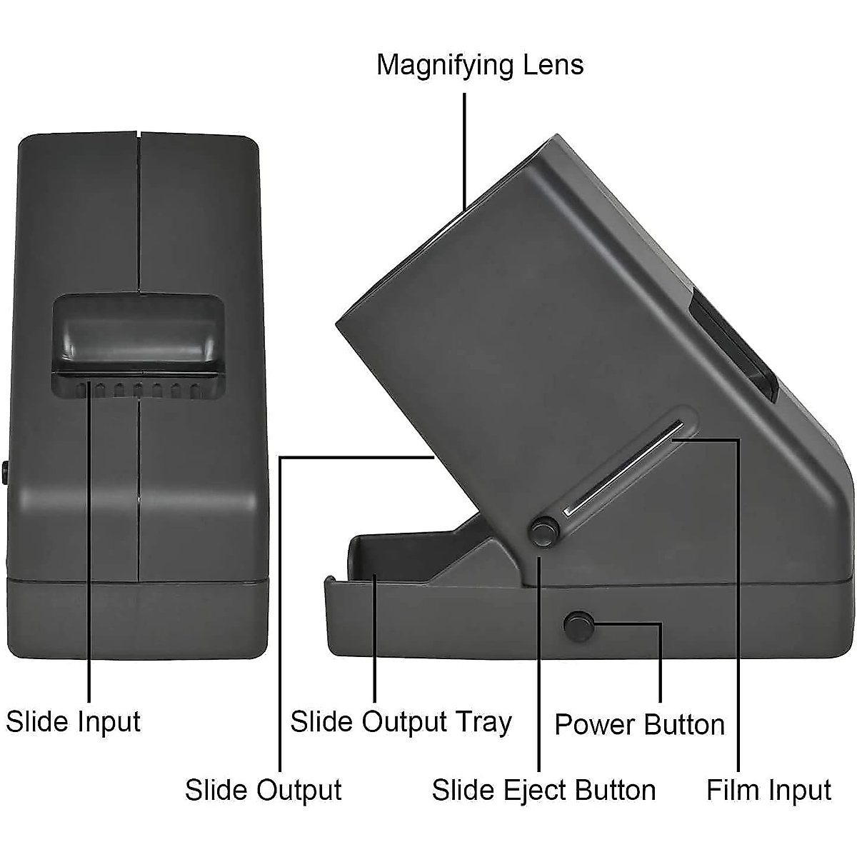 35mm Slide Viewer LED Transparency Viewer, 3X Magnification, Handheld Viewer for 35mm Slides & Film Negatives