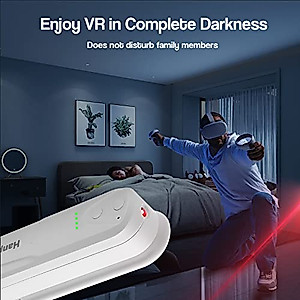 Hanpusen Battery Pack with Ir Light for Oculus Quest 2, Ir Illuminator Infrared Light with 5000mAh Charger for Quest 2 Accessories, Enhance Tracking in Dark Extended 2-4 Hours Play Time