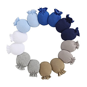 Adeimoo Baby Cotton Gloves Infant Toddler No Scratch Mittens for Little Boys Girls (20 Pairs Mixed Color)