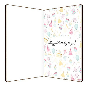 Happy Birthday Card by HeartSpace, Birthday Stars Design: Premium Wooden Greeting Cards Handmade From Sustainable Real Bamboo Wood