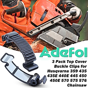 Adefol 3 x Top Cylinder Cover Snap Clip Buckle for Husqvarna 435 440E 445 450 450E 570 575 576 Chainsaw Rebuild Part 503894701