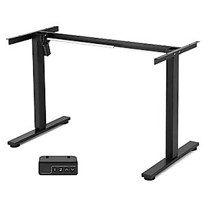 TOPSKY Single Motor 2-Stage Electric Adjustable Standing Computer Desk for Home and Office with 27.1"-44.8" Adjustable Height Range DF00.01 (Black Frame only)