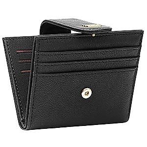 GEEAD Small Wallets for Women Slim Bifold Credit Card Holder Minimalist Zipper Coin Pocket