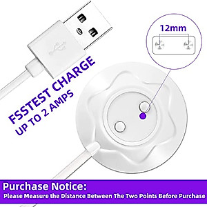 Replacement Rosetoy Charger, Standing Magnetic Adapter Fast Charging USB Cable Cord Replacement Base Dock Station for Rosetoy Only-12mm