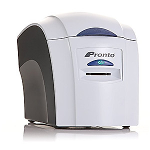 Magicard Pronto ID Card Printer System with 100 Print YMCKO Ribbon, 100 Premium Alphacard Cards, and Alphacard ID Suite Basic Software (PC)