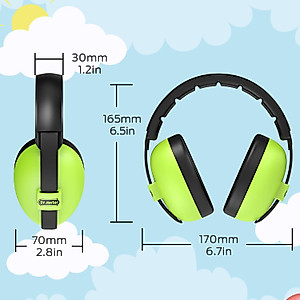 Dr.meter Ear Muffs for Noise Reduction 31NRR Noise Cancelling Headphones for Infants, Toddlers and Babies - Adjustable Hearing Protection Earmuffs for Airplanes Fireworks Concerts (Aged 0-3 Years)