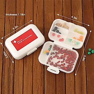 8 Compartments Travel Pill Organizer Moisture Proof Small Pill Box for Pocket Purse Daily Pill Case Portable Medicine Vitamin Holder Container