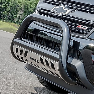 ARIES B35-5006 3-Inch Black Steel Bull Bar, No-Drill, Select Dodge, Ram 1500, 2500, 3500