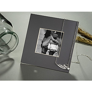 RareLove Memorial Gifts for Loss of Brother,925 Sterling Silver Angel Wing Heart Pendant Necklace,In Loving Memory of Brother Bereavement Gifts,Condolence Gift